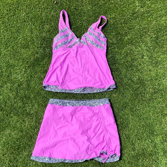 Swim | Cute Purple Swimwear Set Ladies Size L | Poshmark